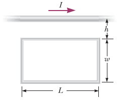Solved A loop of wire in the shape of a rectangle of width w | Chegg.com