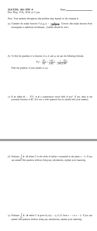 Solved Consider the scalar function V(x, y, z) = | Chegg.com Solved Consider the scalar function V(x, y, z) = | Chegg.com