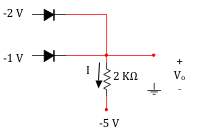 Solved Determine Vo and the current through the 2 | Chegg.com