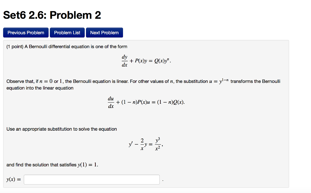 Solved Set6 2.6: Problem 2 Previous Problem Problem List | Chegg.com