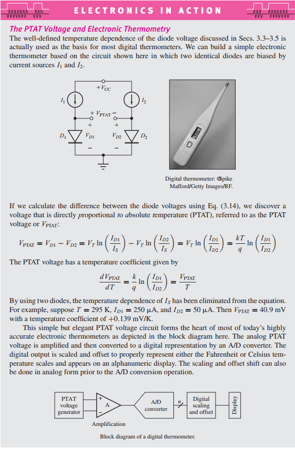Solved ELECTRONICS IN ACTION The PTAT Voltage and Electronic | Chegg.com