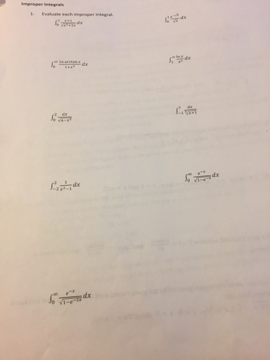 Solved Evaluate each improper integral. integral_0^1 x + | Chegg.com