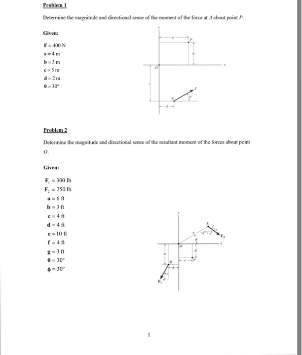 Determine The Magnitude And Directional Sense Of The