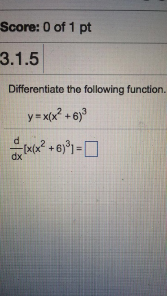 Solved Differentiate the following function. y = x (x^2 + | Chegg.com