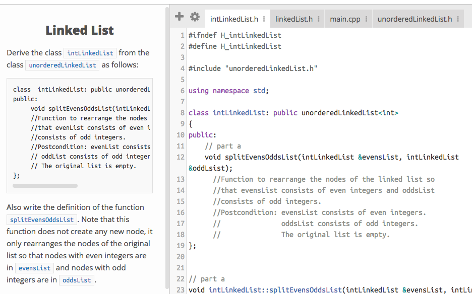 intLinkedList.hlinkedList.h | Chegg.com