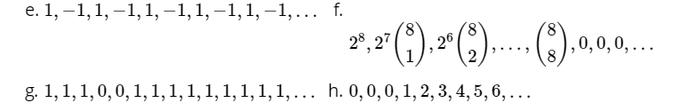 Solved 2. For each infinite sequence suggested below, give | Chegg.com