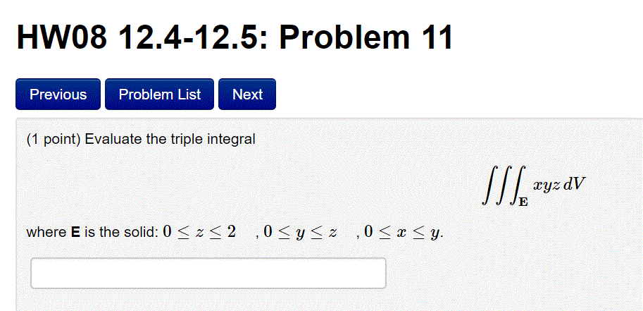 Solved HW08 12.4-12.5: Problem 11 Previous Problem ListNext | Chegg.com