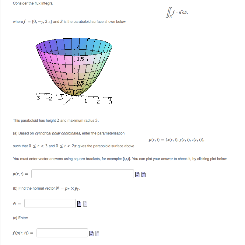 Solved Consider the flux integral s nds where f [O,-y,2 z] | Chegg.com