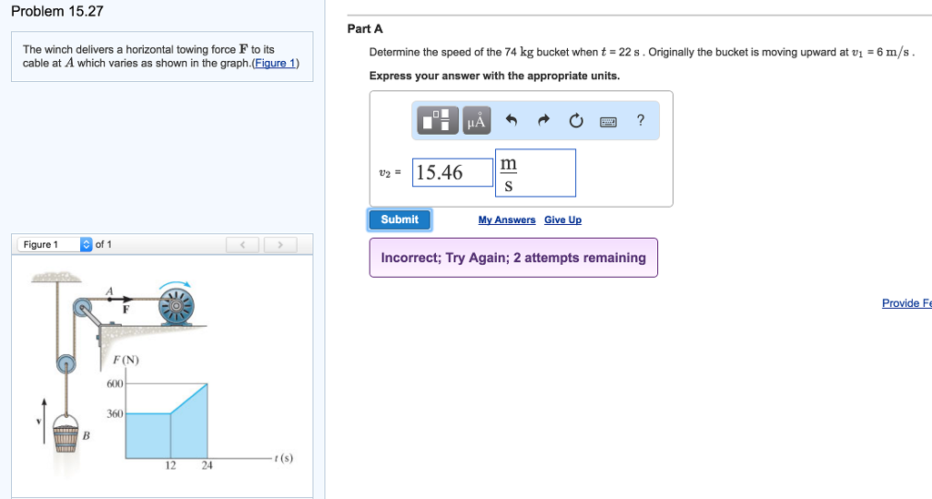 Solved The winch delivers a horizontal towing force F to its | Chegg.com