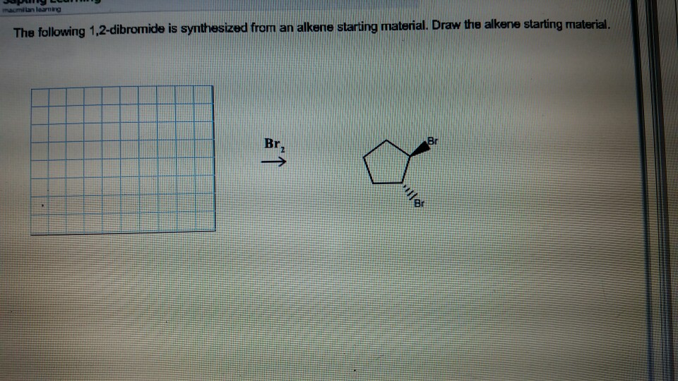 Solved The following 1, 2-dibromide is synthesized from an | Chegg.com Solved The following 1, 2-dibromide is synthesized from an | Chegg.com