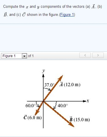 Solved Compute the x and y components of the vectors (a) | Chegg.com
