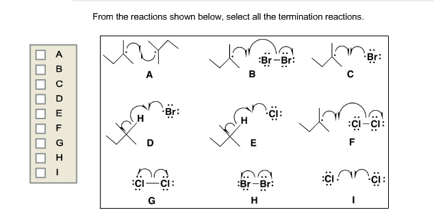 Solved From the reactions shown below, select all the | Chegg.com