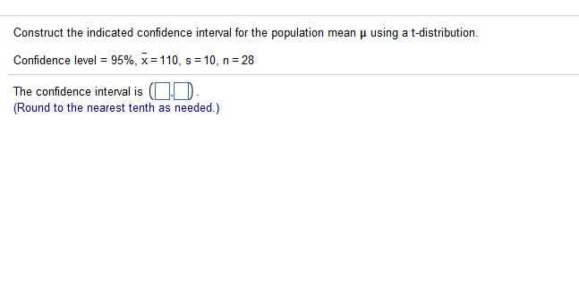 Solved Construct The Indicated Confidence Interval For The