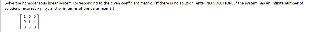 Solved Solve the homogeneous linear system corresponding to | Chegg.com