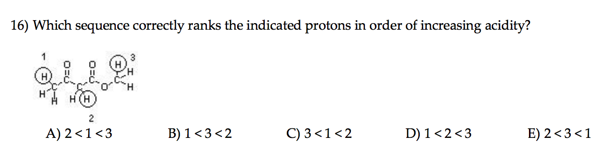 Solved Which sequence correctly ranks the indicated protons | Chegg.com Solved Which sequence correctly ranks the indicated protons | Chegg.com