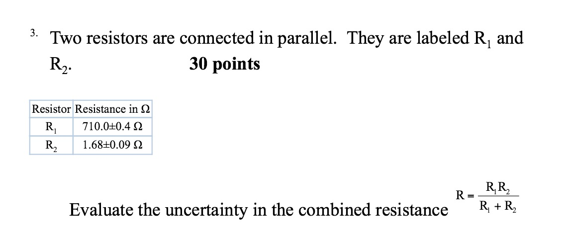 Solved Two resistors are connected in parallel. They are | Chegg.com