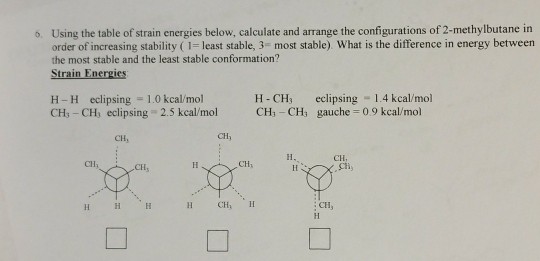 Solved 6. Using the table of strain energies below, | Chegg.com