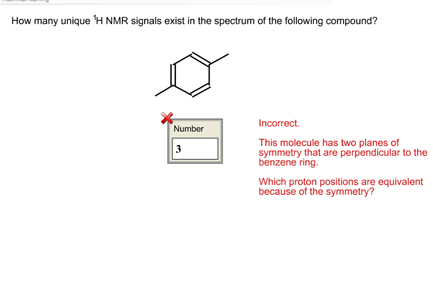Solved How many unique 1H NMR signals exist in the spectrum | Chegg.com