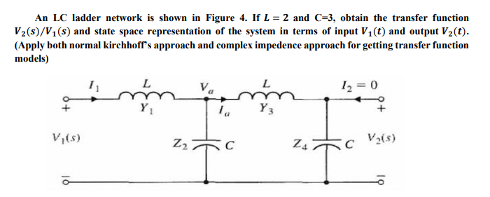 Solved An LC ladder network is shown in Figure 4. If L2 and | Chegg.com