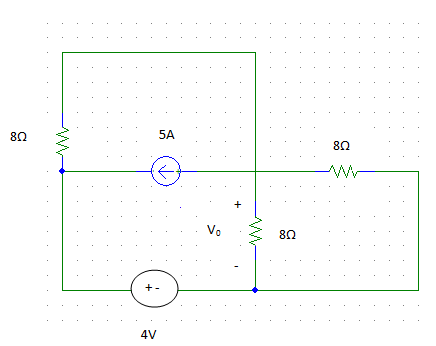 Solved Use superposition to find the Voltage V0 | Chegg.com