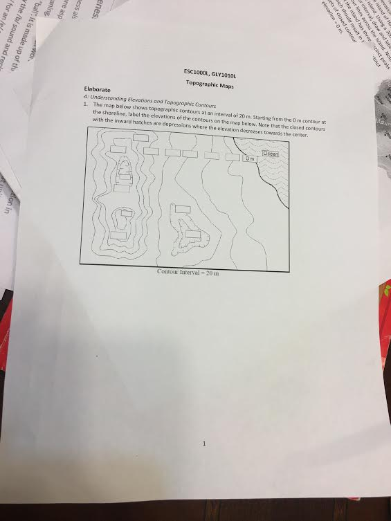 Solved ESC1000L, GLY1010L Topographic Maps Elaborate A: | Chegg.com