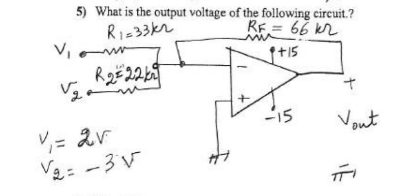 Solved What is the output voltage of the following circuit.? | Chegg.com