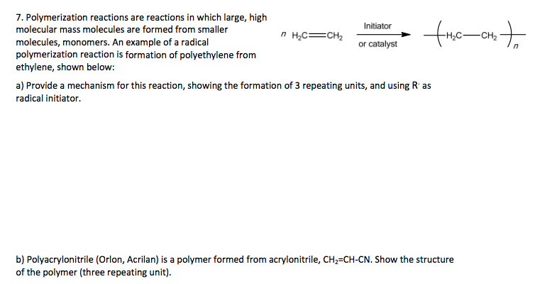 Solved Polymerization reactions are reactions in which | Chegg.com