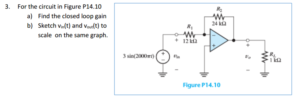 Solved For the circuit in Figure P14.10 a) Find the closed | Chegg.com