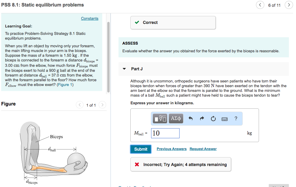 Solved PSS 8.1: Static equilibrium problems 6 of 11 > | Chegg.com