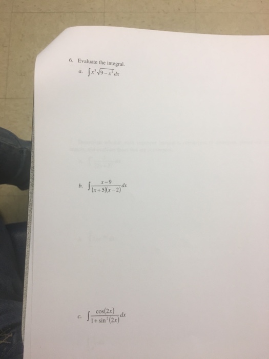 Solved Evaluate the integral. integralx^3 squareroot9-x^2 dx | Chegg.com