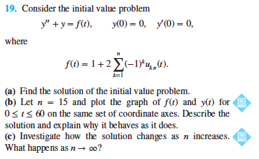 Solved 19. Consider the initial value problem where (a) Find | Chegg.com