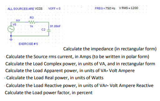 Solved Calculate the impedance (in rectangular form) | Chegg.com