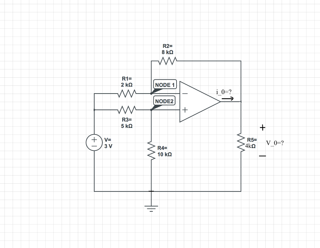 Solved R2- 2 koNODE 1 NODE2 R3- R4- 10 kQ | Chegg.com