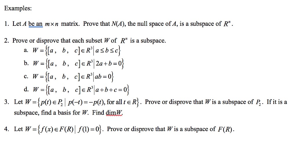 Solved Let A be an m times n matrix. Prove that N(A), the | Chegg.com