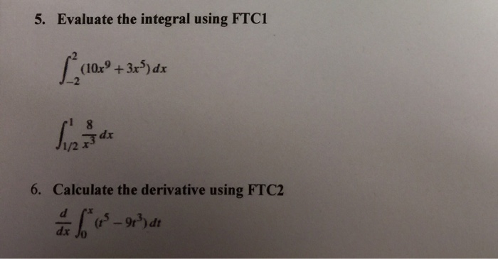 Solved Evaluate the integral using FTC1 integral^2_-2 | Chegg.com