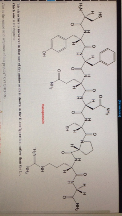 Solved [References] NH HS O H O H O H H H3N SH NH2 OH | Chegg.com