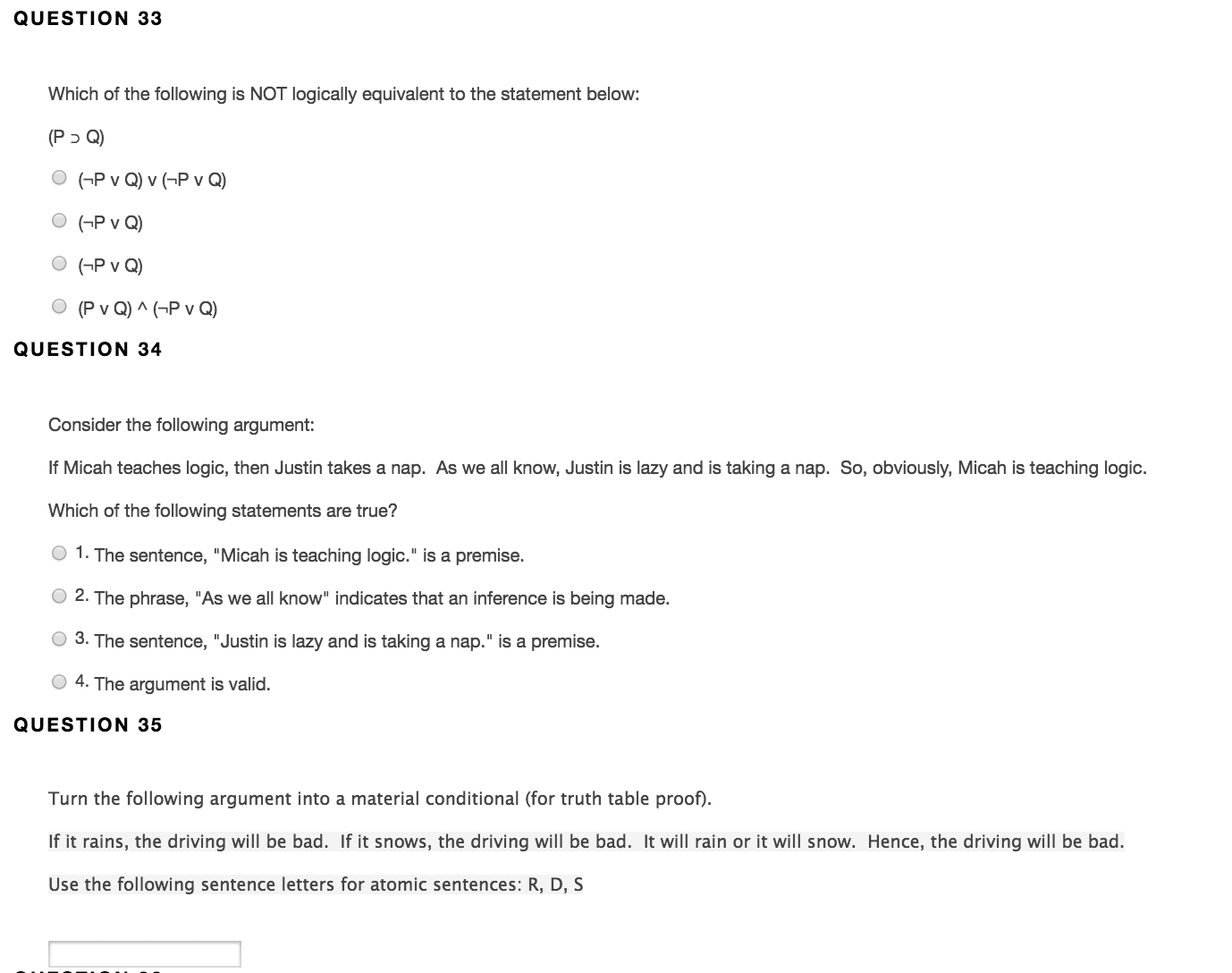 Solved Which Of The Following Is NOT Logically Equivalent To Chegg
