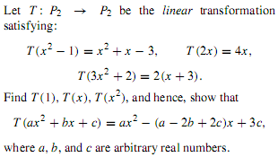 Solved Let T: P2 --> P2 be the linear transformation | Chegg.com