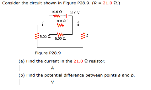 Solved Consider the circuit shown in Figure P28.9. (R = 21.0 | Chegg.com
