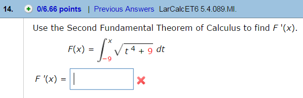 Solved Use the Second Fundamental Theorem of Calculus to | Chegg.com