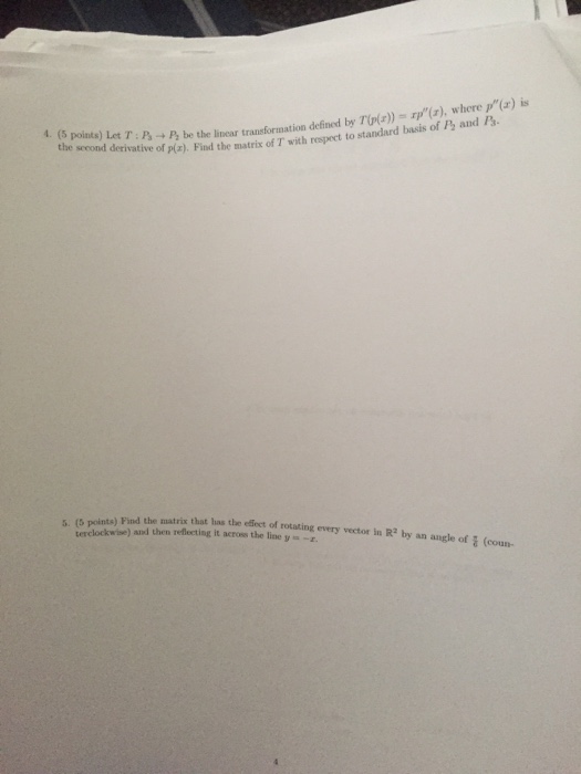 Solved Let t: P_3 rightarrow P_2 be the linear | Chegg.com