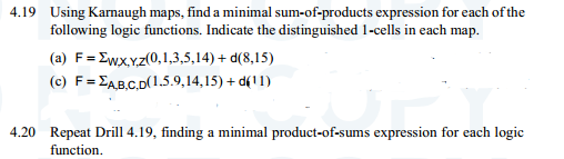Solved Using Karnaugh maps, find a minimal sum-of-products | Chegg.com