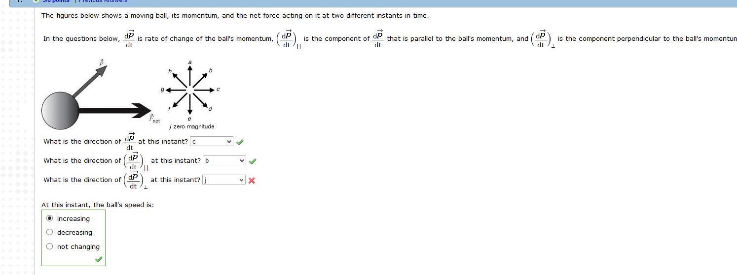 Solved The figures below shows a moving ball, its momentum, | Chegg.com