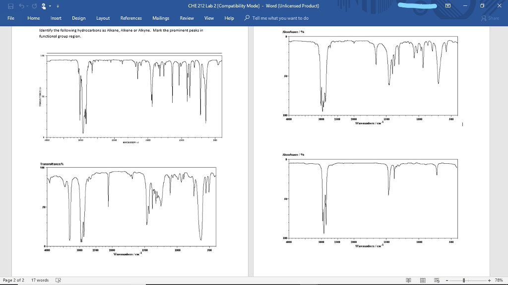 Solved CHE 212 Lab 2 [Compatibility Mode] - Word (Unlicensed | Chegg.com