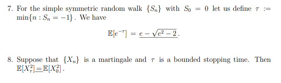 7. For the simple symmetric random walk {Sn} with | Chegg.com
