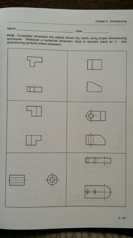 Solved Completely dimension the objects shown (by hand) | Chegg.com