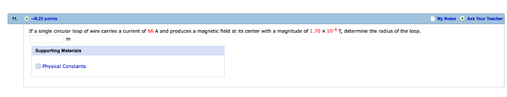 Solved If A Single Circular Loop Of Wire Carries A Current 4220