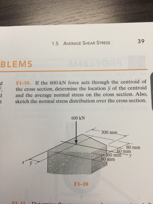 Solved If the 600-kN force acts through the centroid of the | Chegg.com