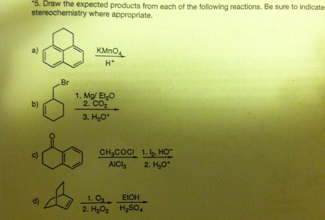 Solved Draw the expected products from each of the following | Chegg.com
