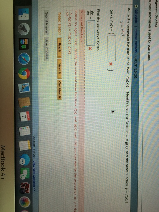 Solved Write The Composite Function Form F G X Identify